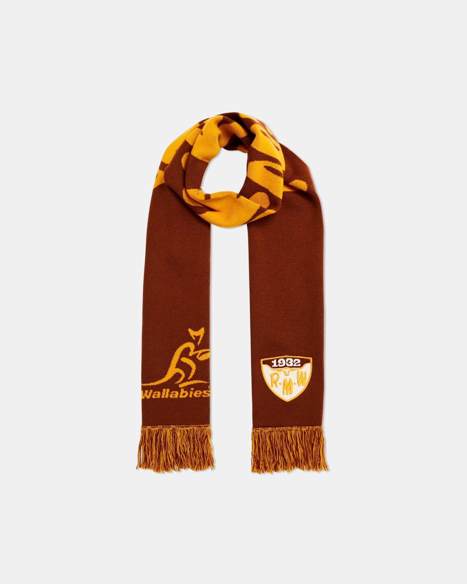 Wallabies Heritage Scarf - Brown R.M.Williams – Blowes Clothing