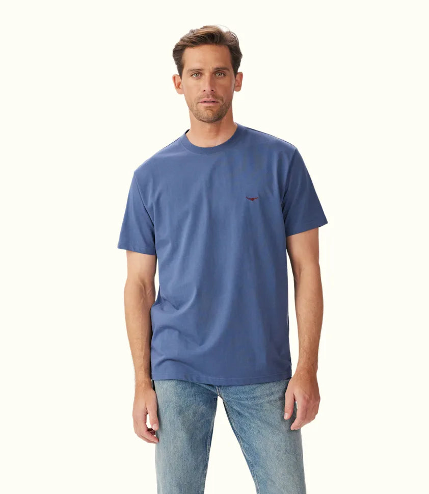 organic cotton parson t-shirt - Vintage Indigo – Blowes Clothing