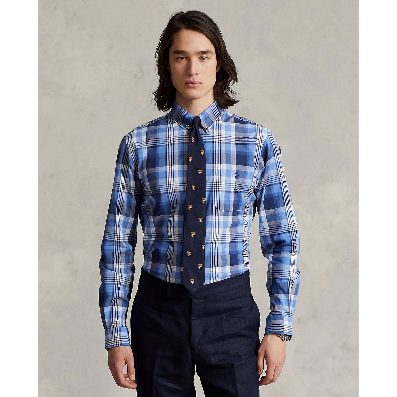Polo Ralph Lauren - Poplin Stretch Shirt - Check - Blue – Blowes Clothing
