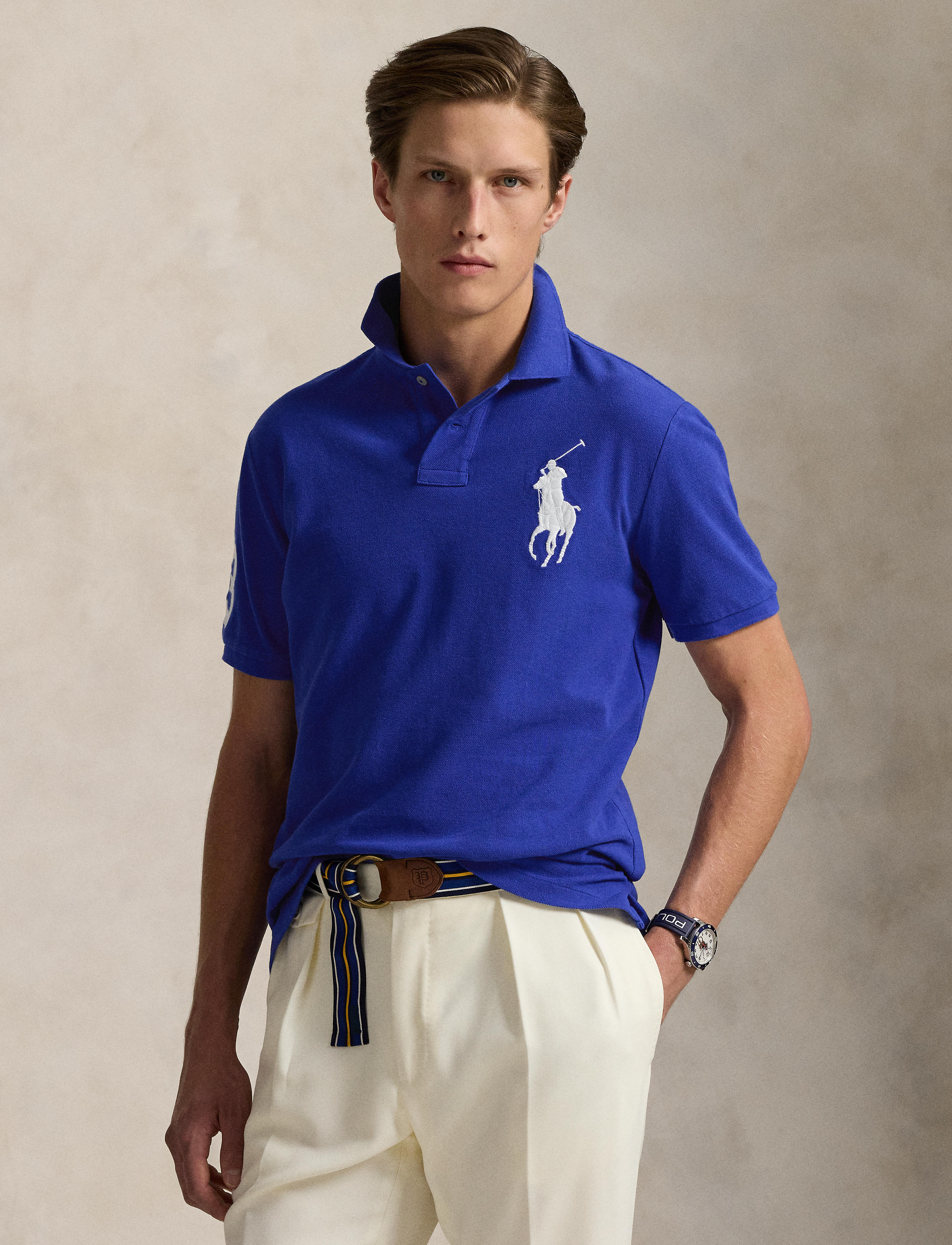 Polo Ralph Lauren - Mesh Polo - Large Pony - Blue – Blowes Clothing